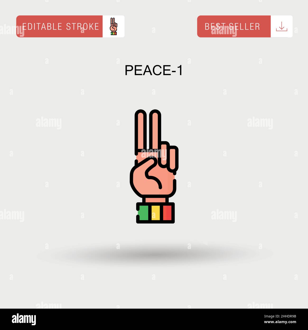 Hand peace icon hi-res stock photography and images - Alamy