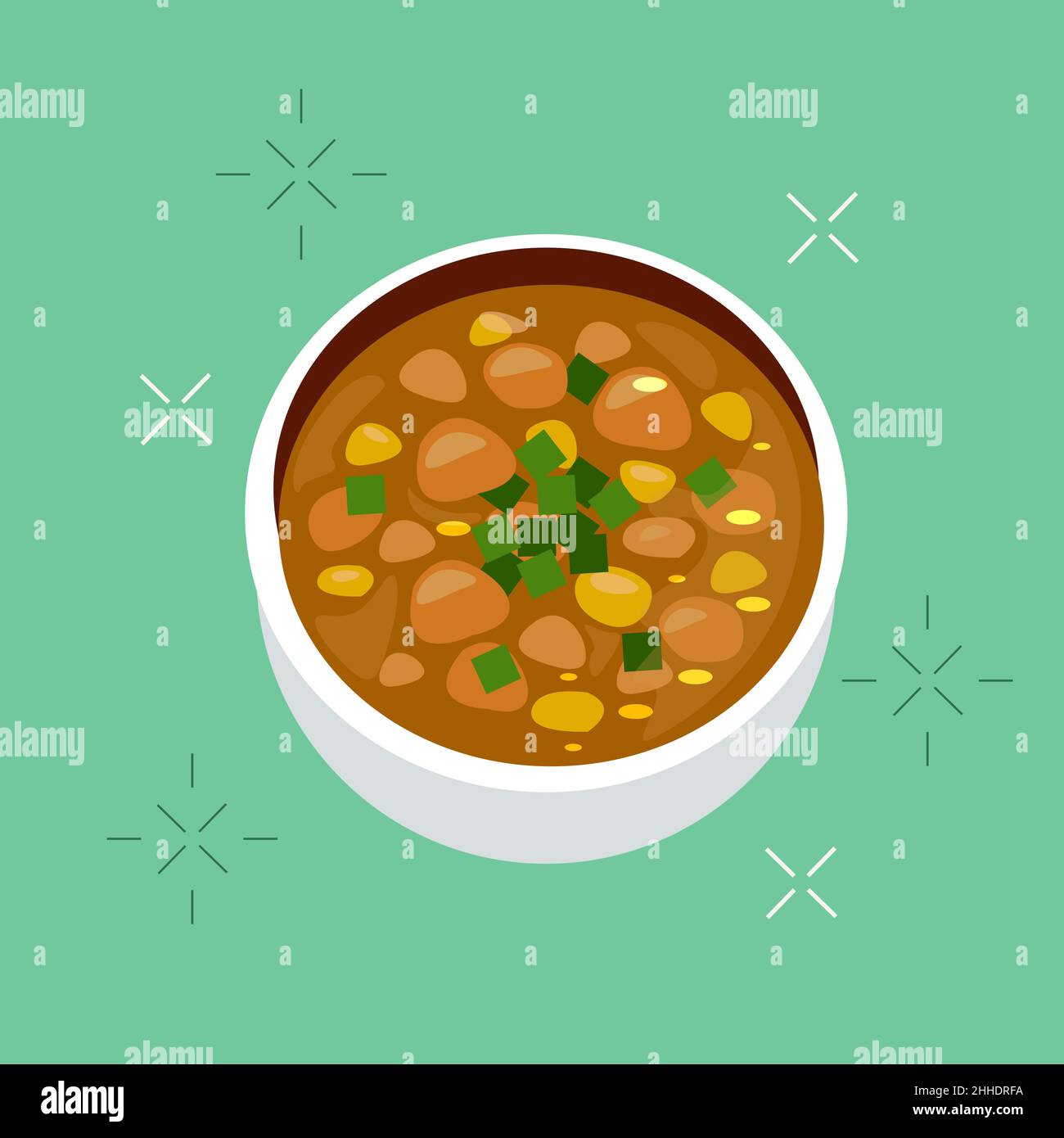 Flat design delicious locro illustration Vector illustration Stock ...