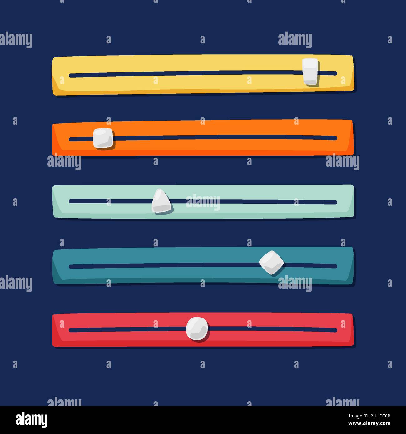 Hand drawn user interface sliders set Vector illustration Stock Vector ...