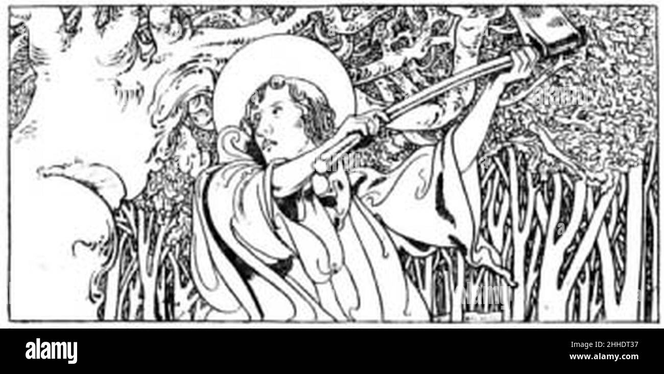 St. Boniface cuts down Thor's Oak by Charles Robinson Stock Photo - Alamy