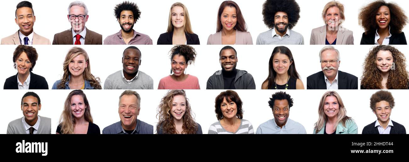 Group of beautiful people in a collage Stock Photo - Alamy