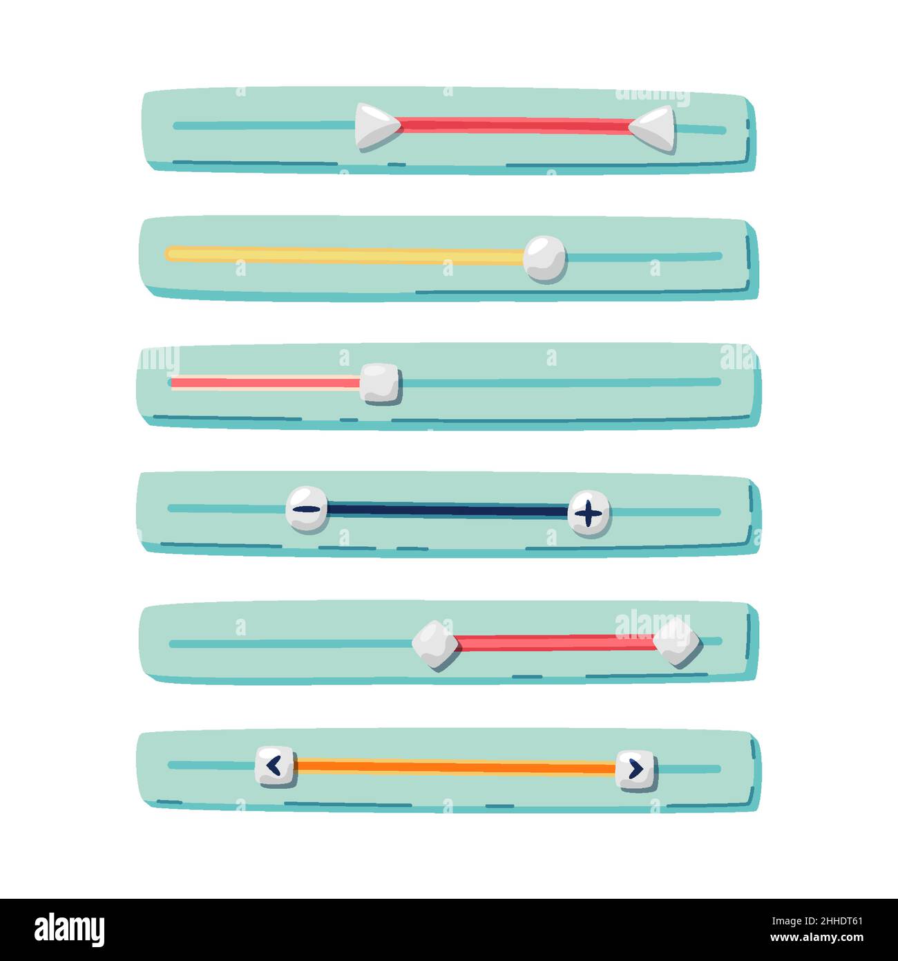 Hand drawn user interface sliders set Vector illustration Stock Vector ...