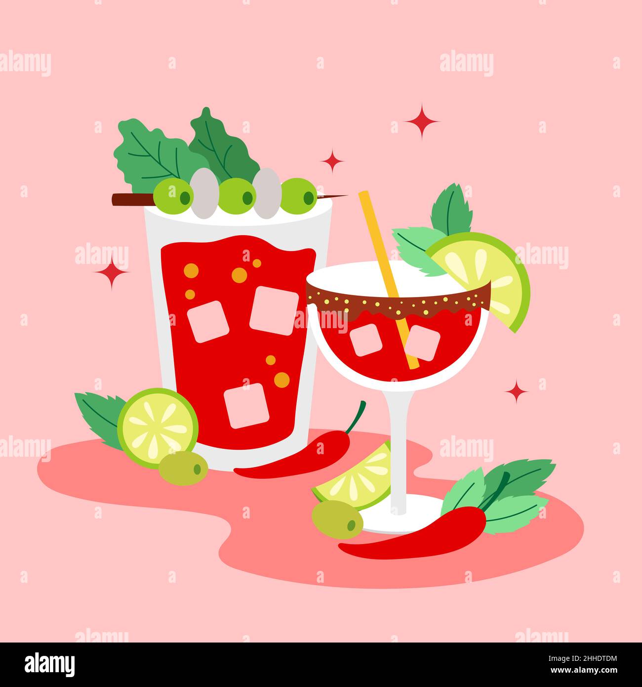 Hand drawn fresh michelada illustration Vector illustration Stock ...