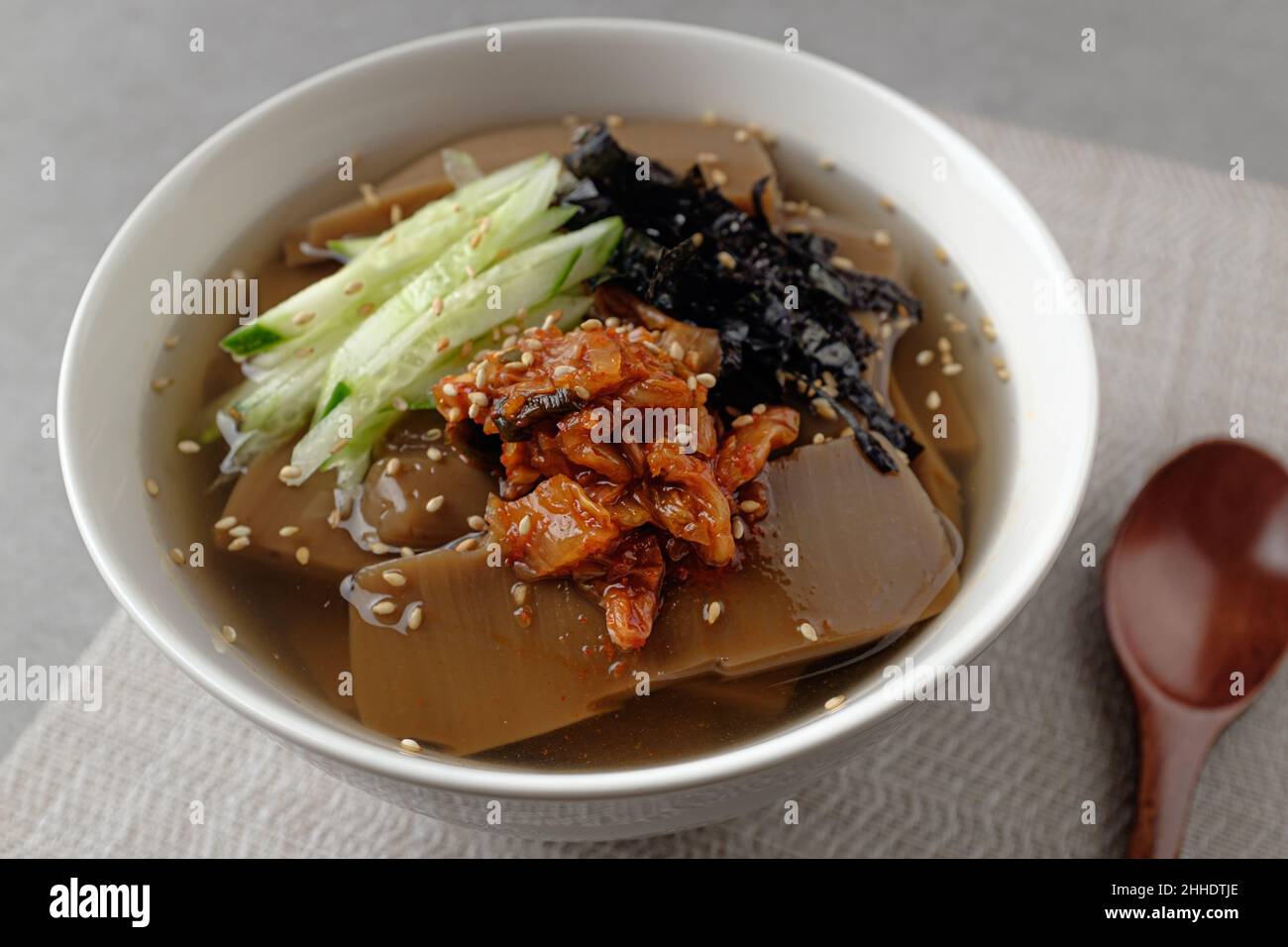 Soft and cold summer food made from acorns Stock Photo - Alamy