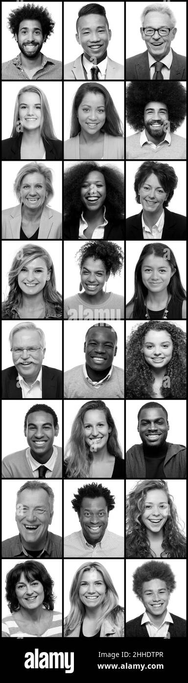 Group of beautiful people in a collage Stock Photo - Alamy