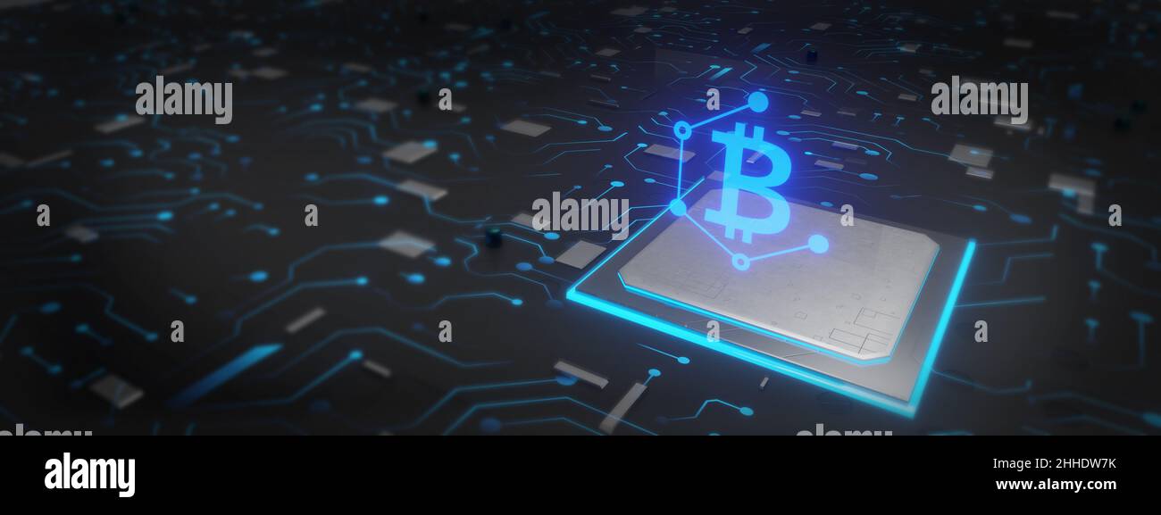 Bitcoin BTC Cryptocurrency digital money trading concept on virtual ...