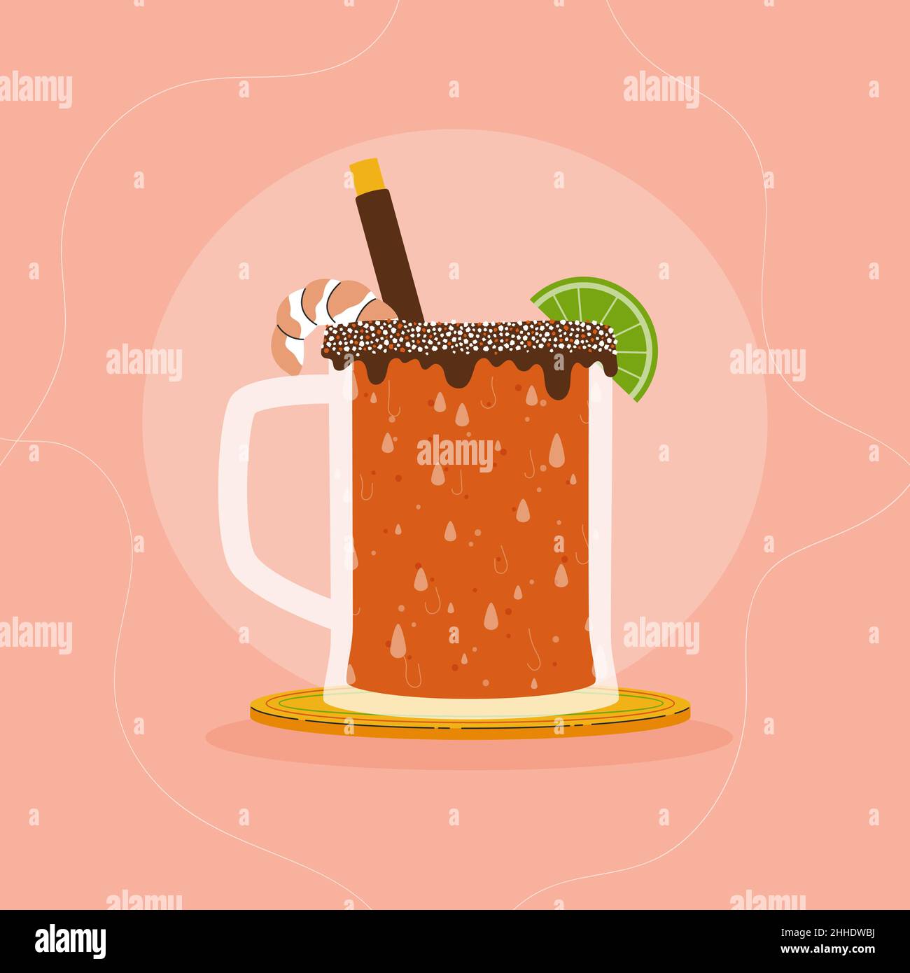 Hand drawn fresh michelada illustration Vector illustration Stock ...