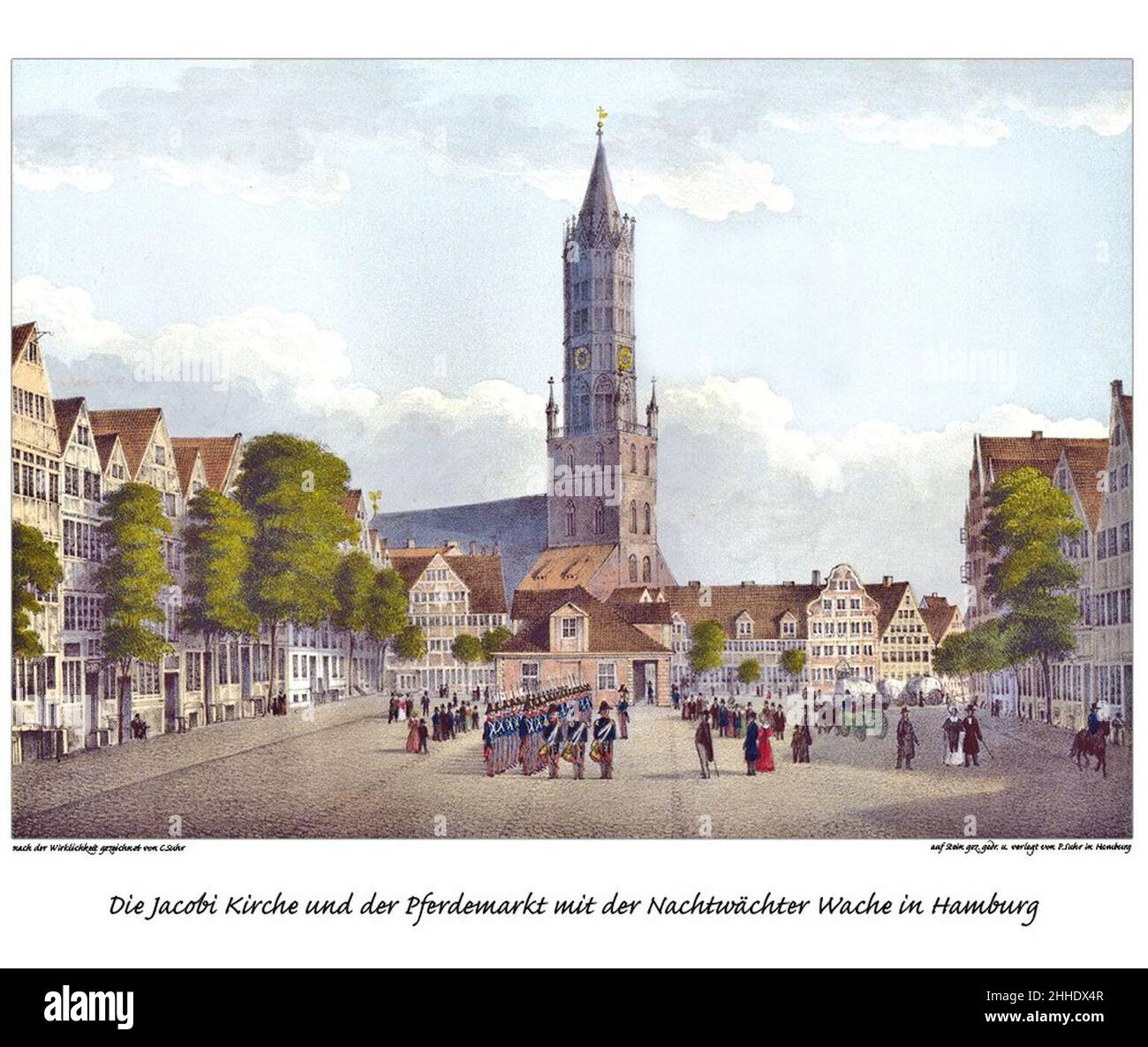 St. Jacobi Pferdemarkt by Suhr Stock Photo - Alamy