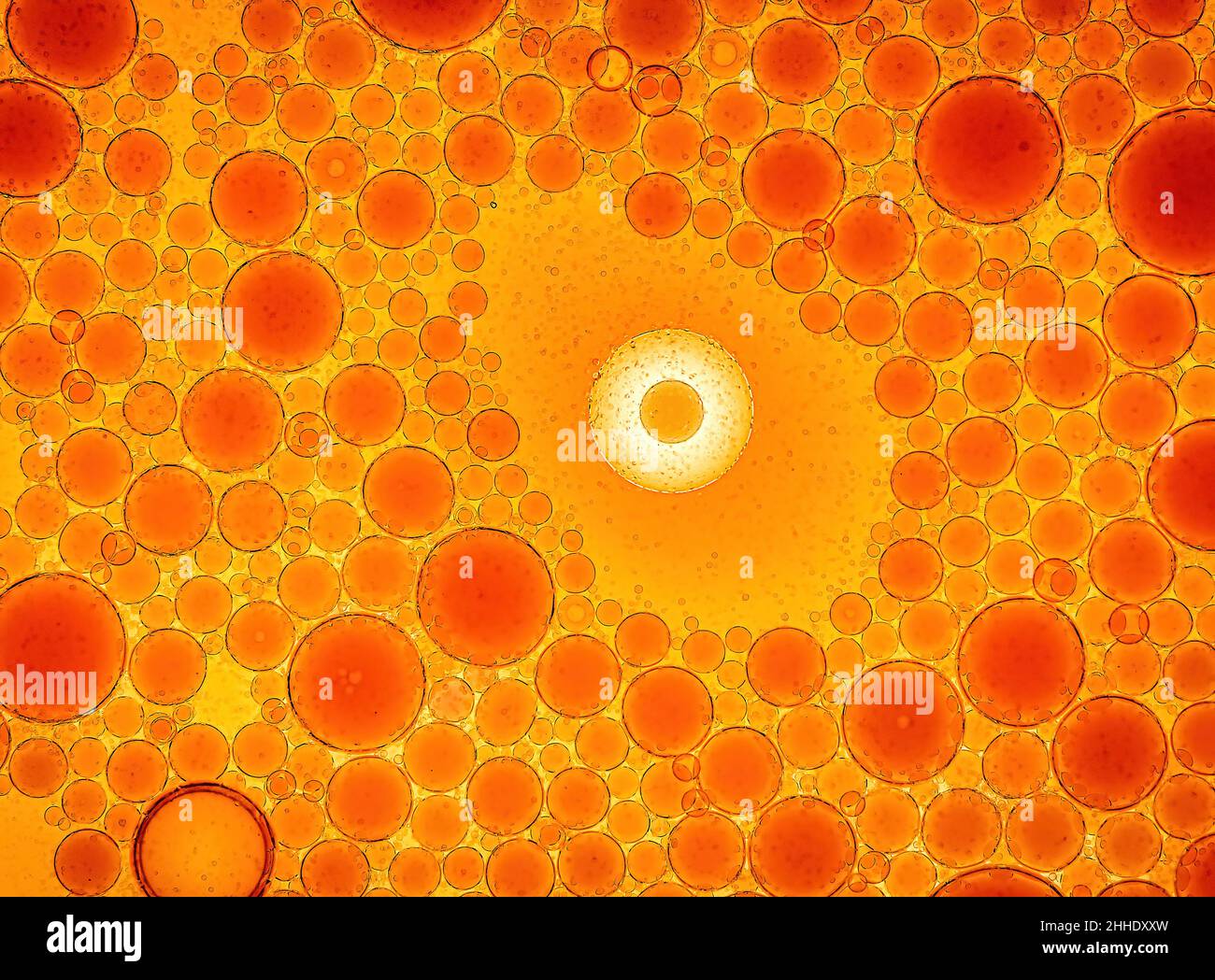 Orange Bubbles in Liquid Stock Photo - Alamy
