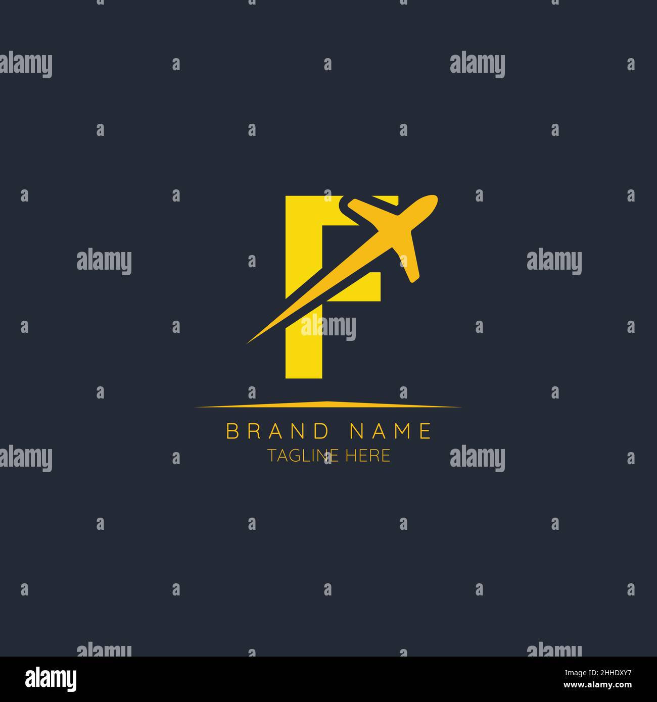 Initial letter F logo design incorporated plane. Minimalist and modern ...