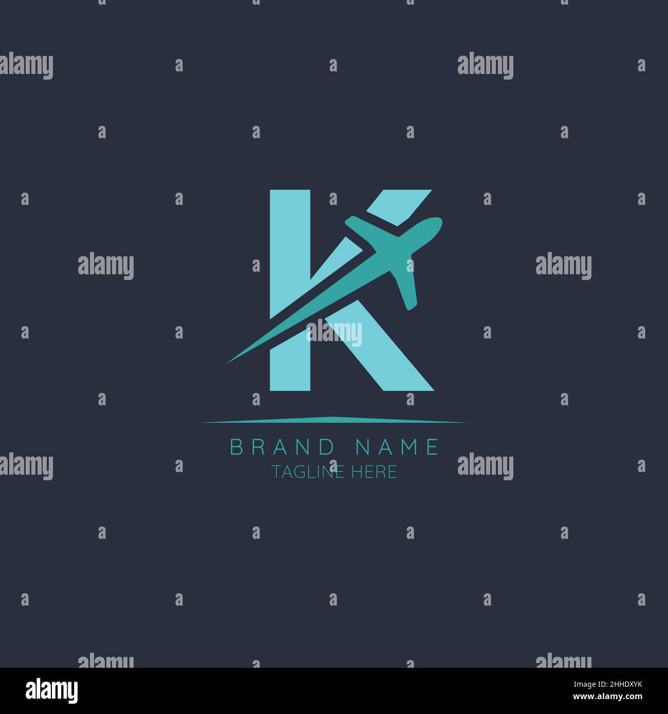 K airplane logo Stock Vector Images - Alamy