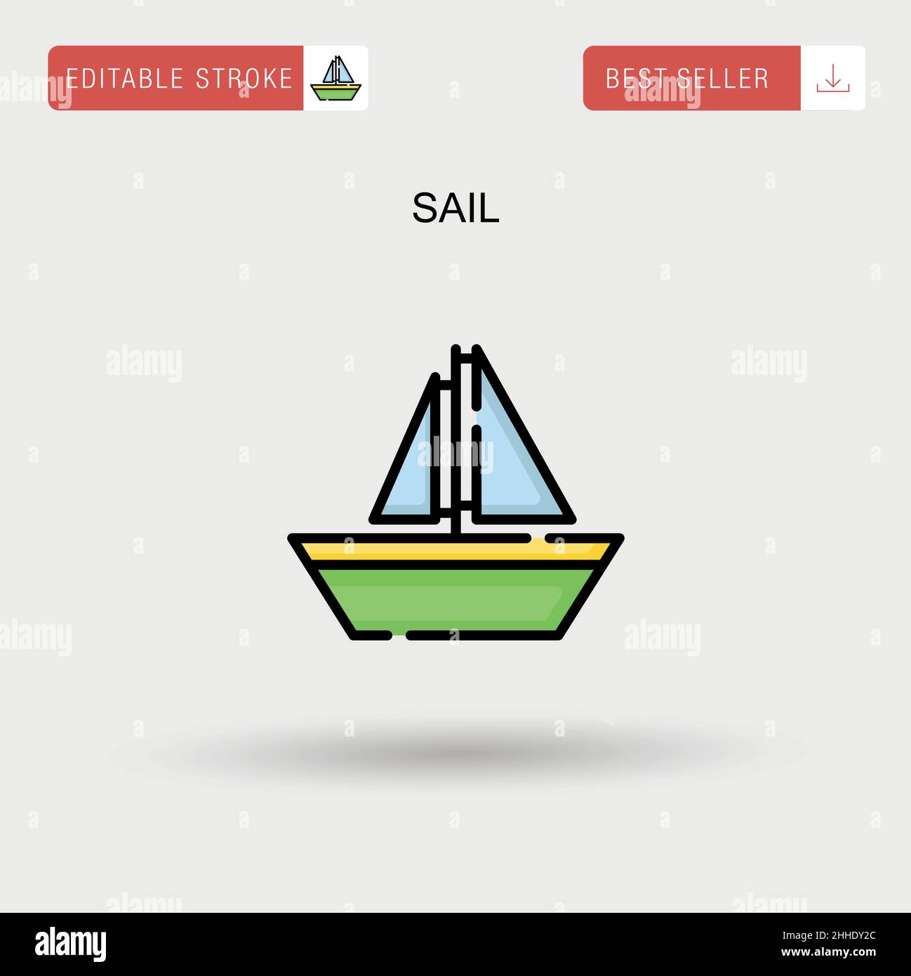 Sail Simple vector icon Stock Vector Image & Art - Alamy