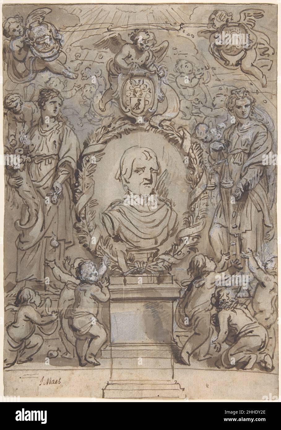 Design for a Title Page 17th century Abraham van Diepenbeeck Flemish ...