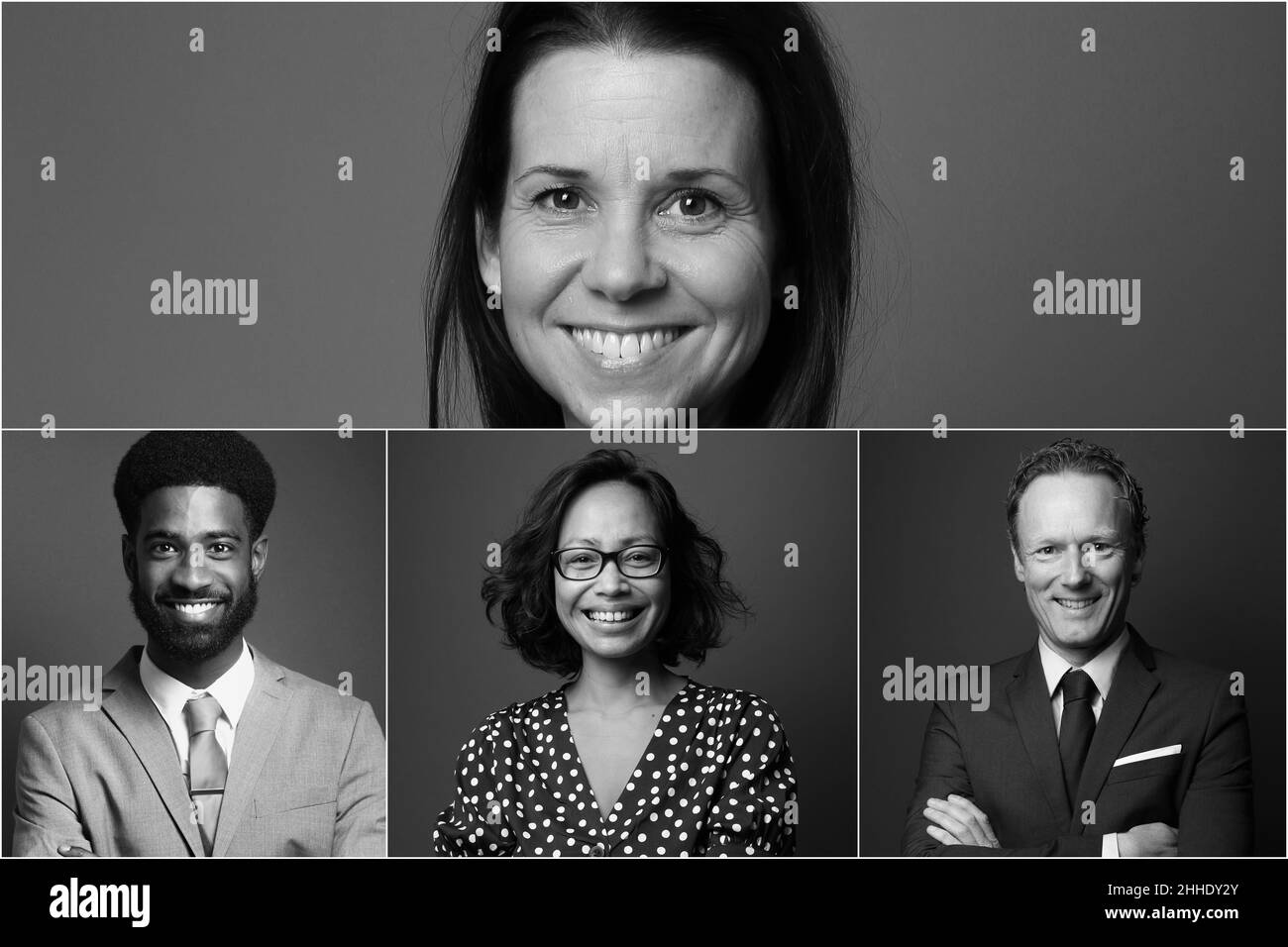 Group of people in a collage Stock Photo - Alamy
