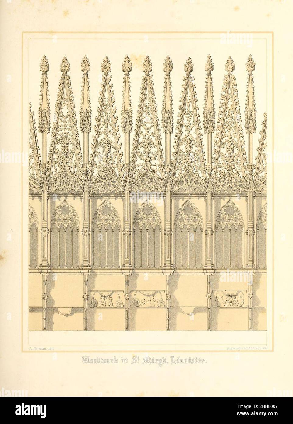 St. Mary Lancaster illustrationsofm00camb 0373 Stock Photo - Alamy