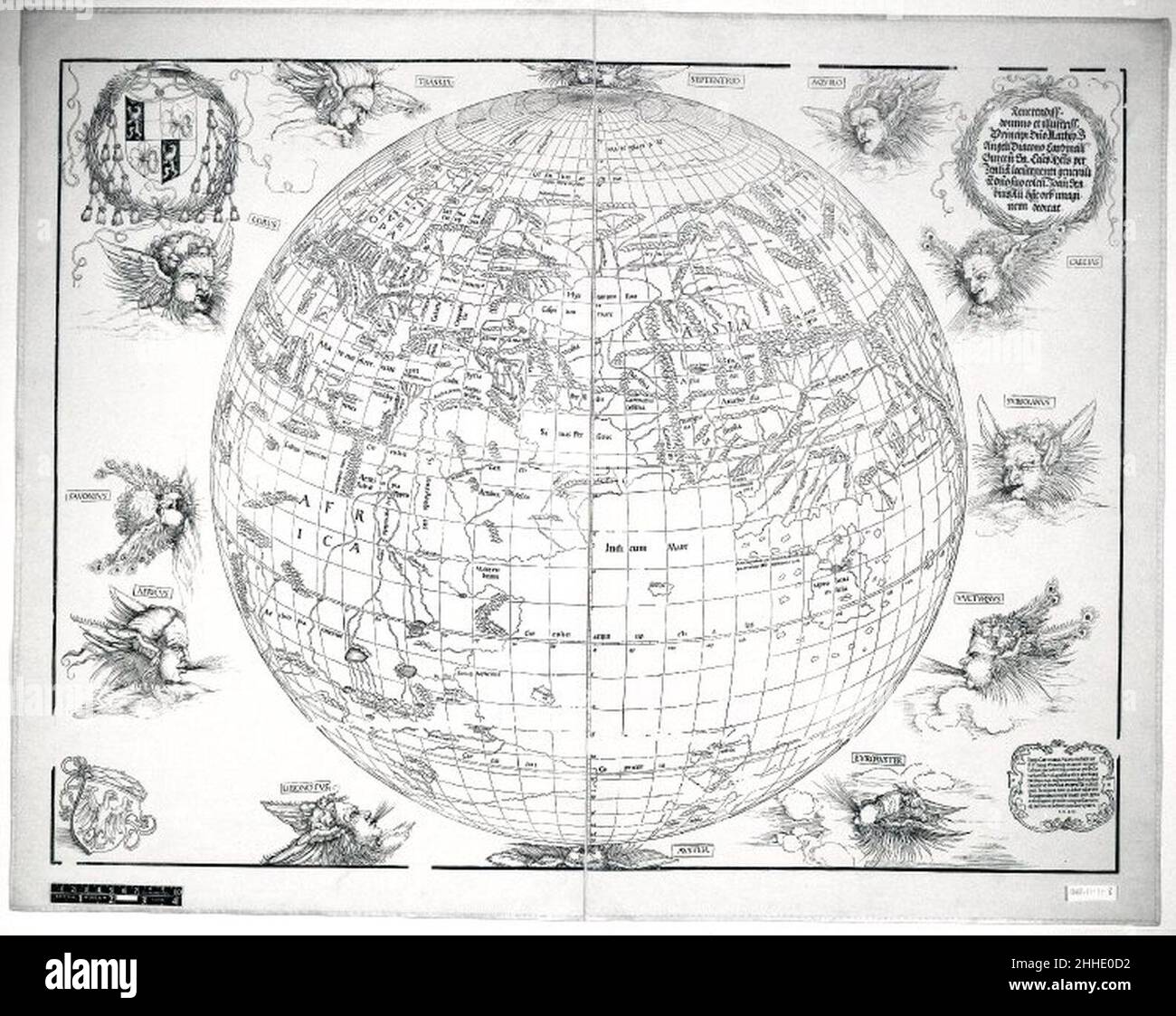 Stabius map of the world Stock Photo - Alamy