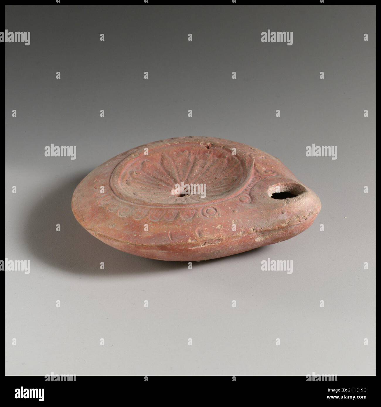 Terracotta oil lamp 2nd century A.D. Roman Vessberg Type 13. Mold-made ...