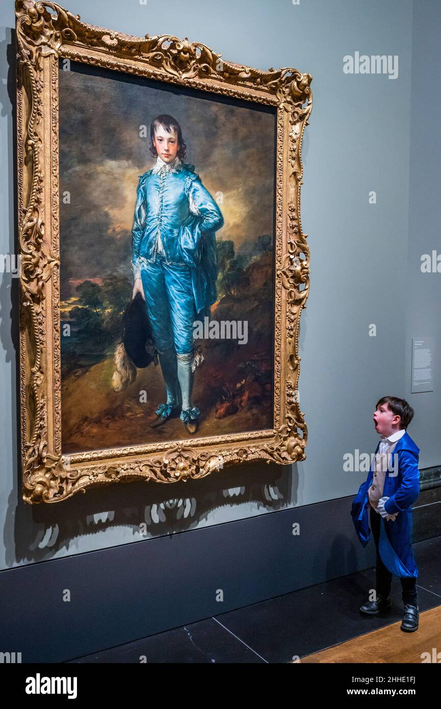 London, UK. 24th Jan, 2022. The Blue Boy by Thomas Gainsborough appears ...