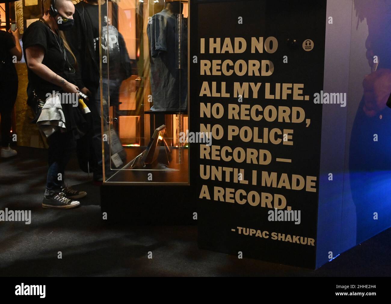 Los Angeles, United States. 23rd Jan, 2022. An exhibit is seen on ...