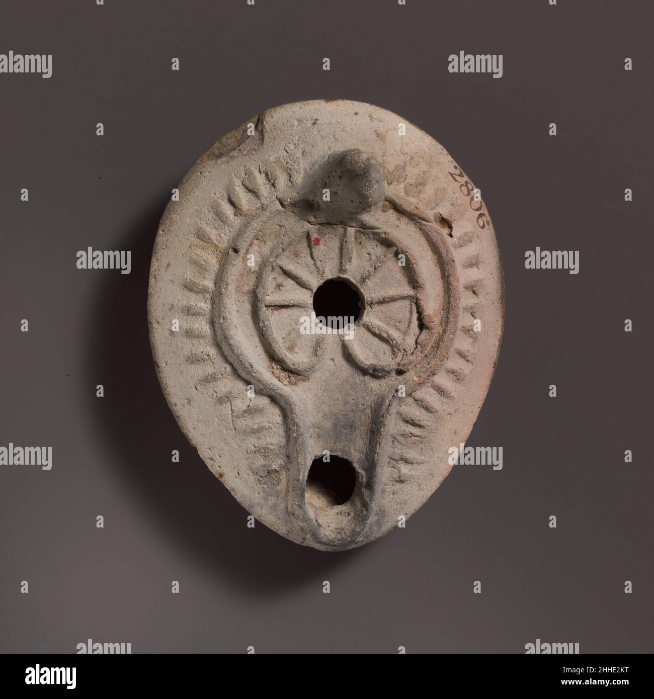Terracotta oil lamp 7th century A.D. Roman Vessberg Type 19 (slipper ...