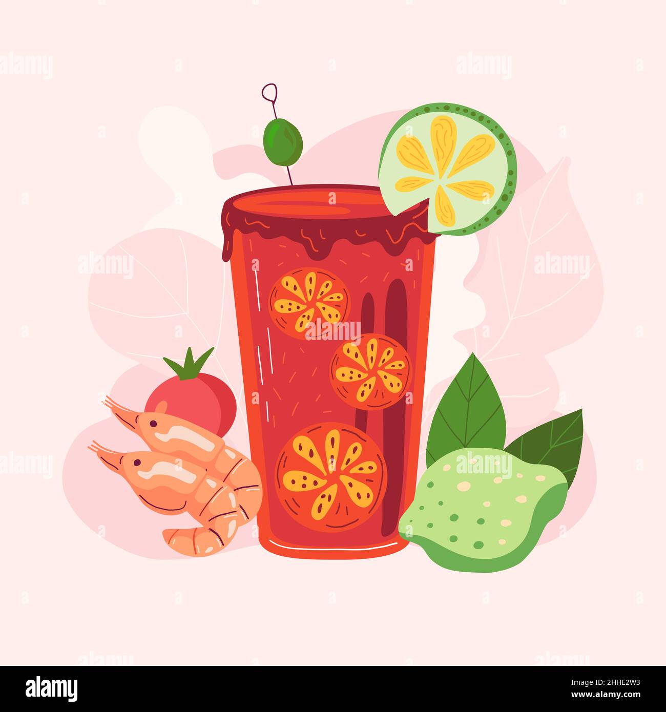 Hand drawn fresh michelada illustration Vector illustration Stock ...
