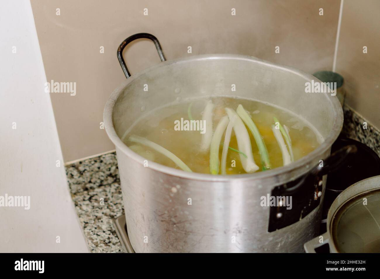 Boiling soup in pot hi-res stock photography and images - Alamy