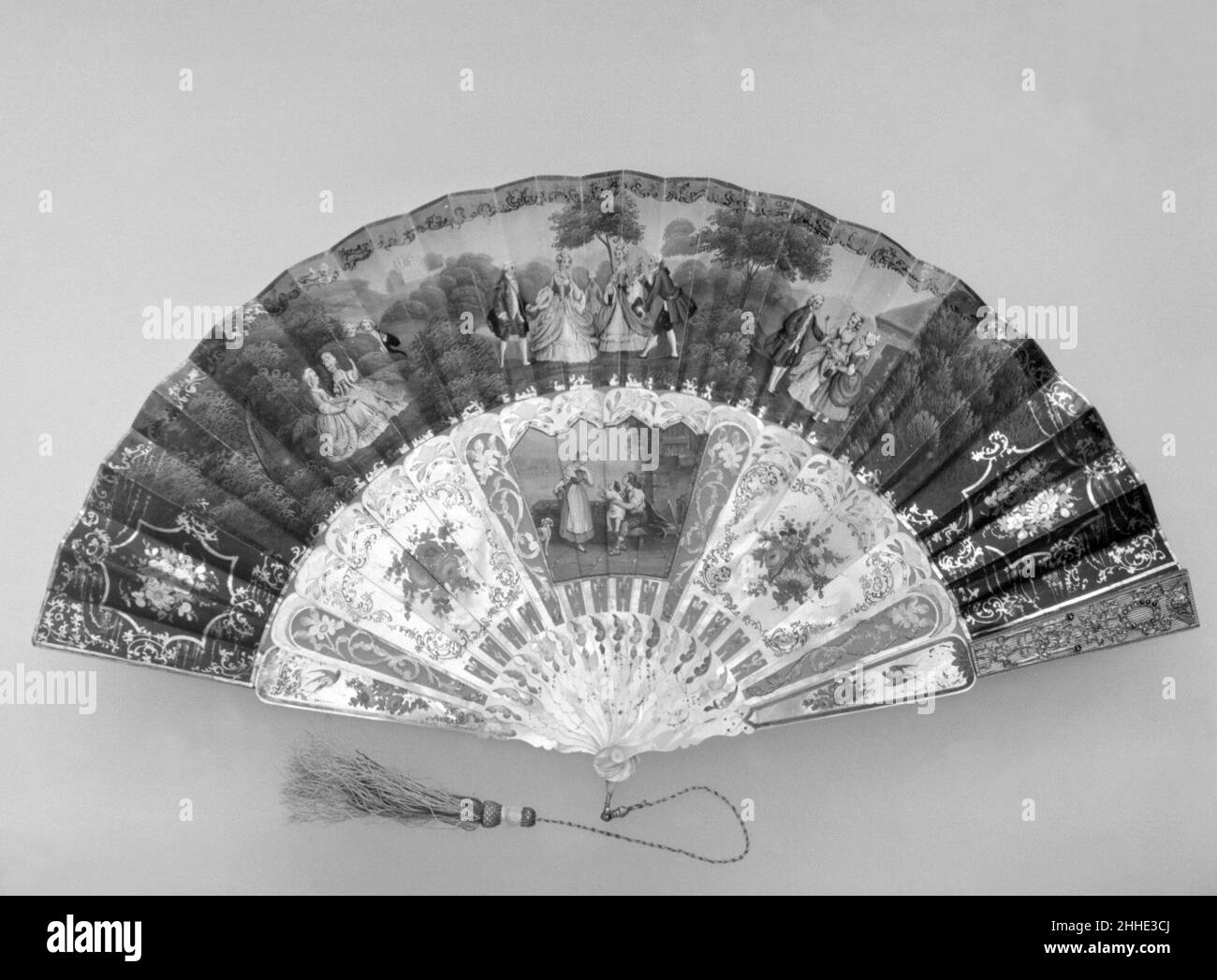Fan mid-19th century French. Fan 209989 Stock Photo - Alamy
