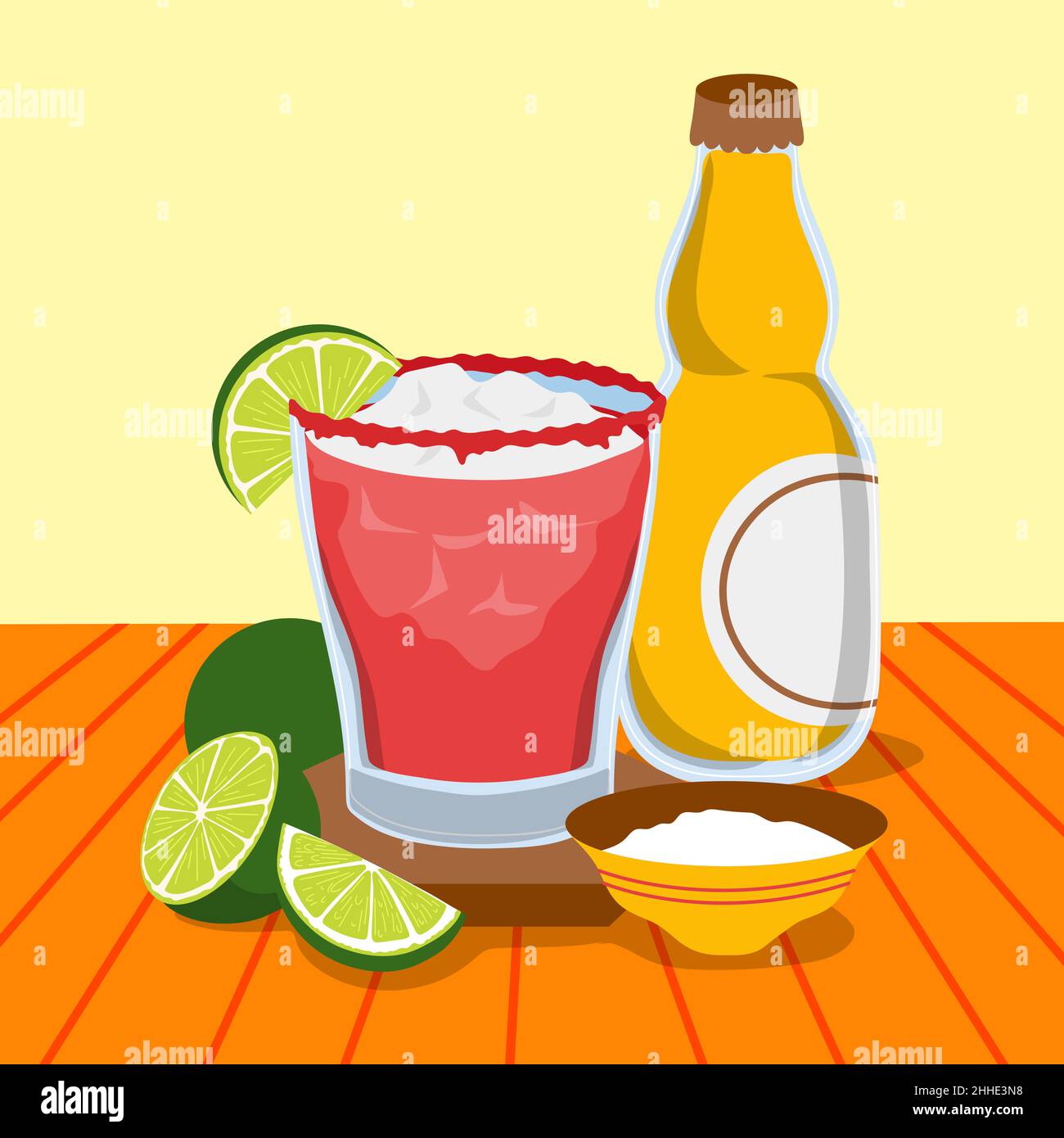 Hand drawn fresh michelada illustration Vector illustration Stock ...