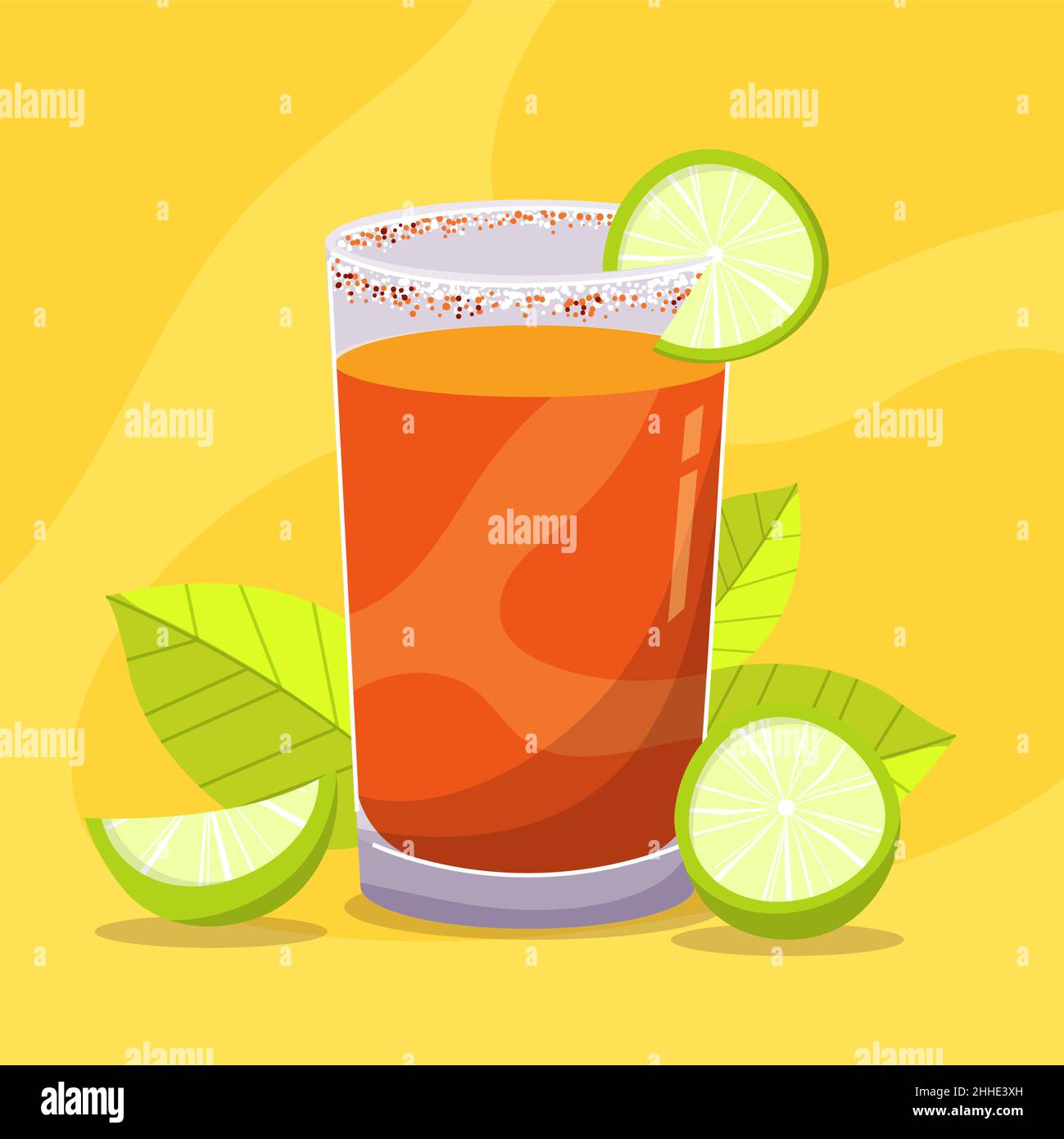 Hand drawn fresh michelada illustration Vector illustration Stock ...