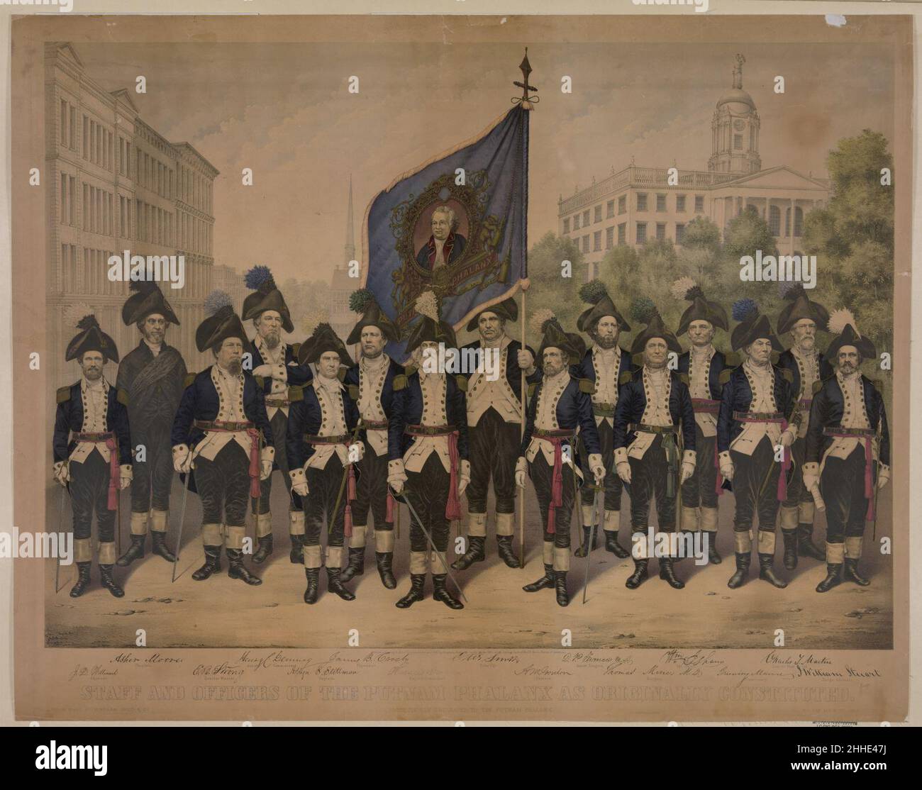 Staff and officers of the Putnam Phalanx as originally constituted ...