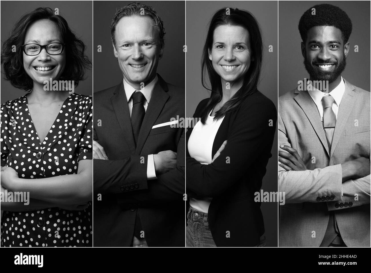 Group of people in a collage Stock Photo - Alamy