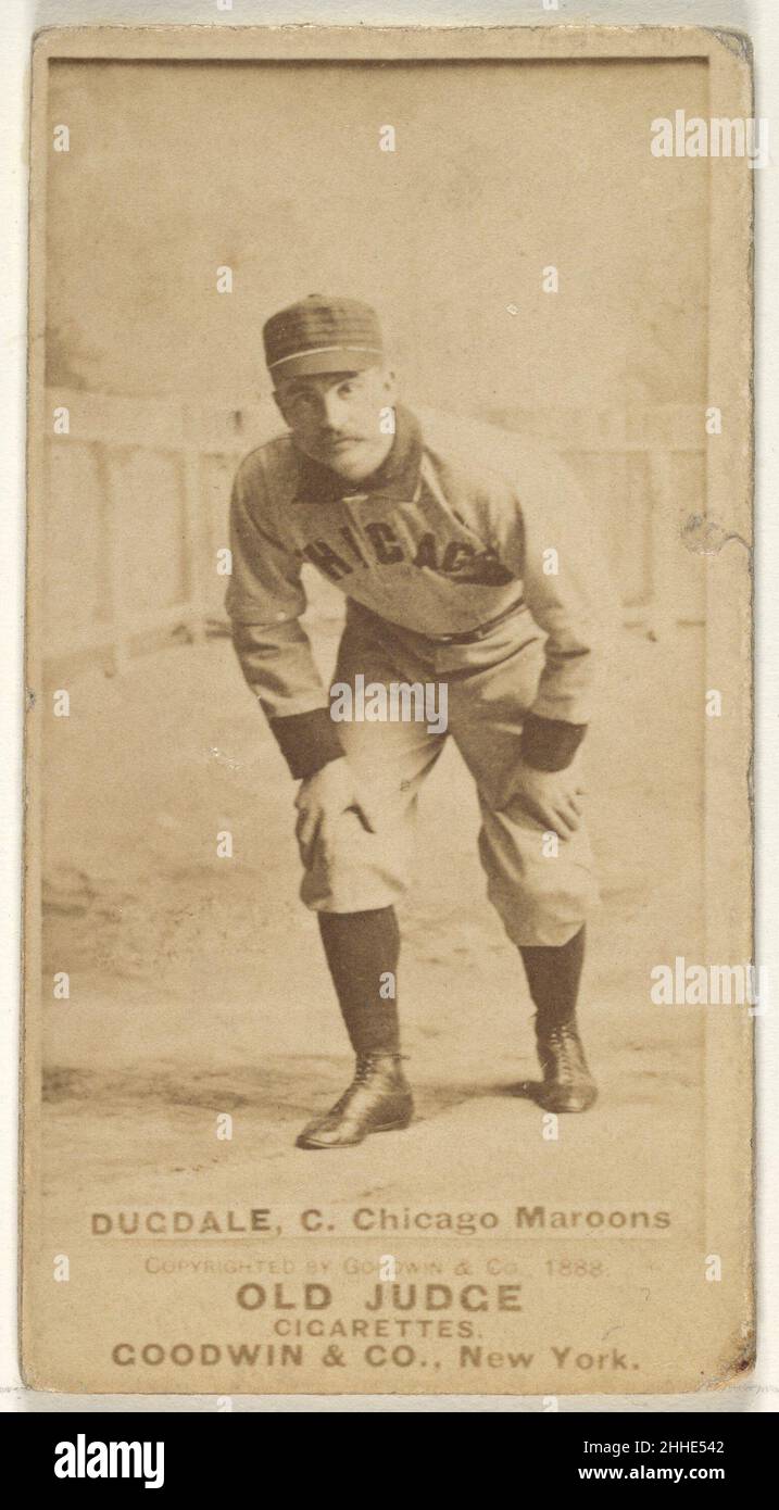 Dan Dugdale, Catcher, Chicago Maroons, from the Old Judge series (N172 ...