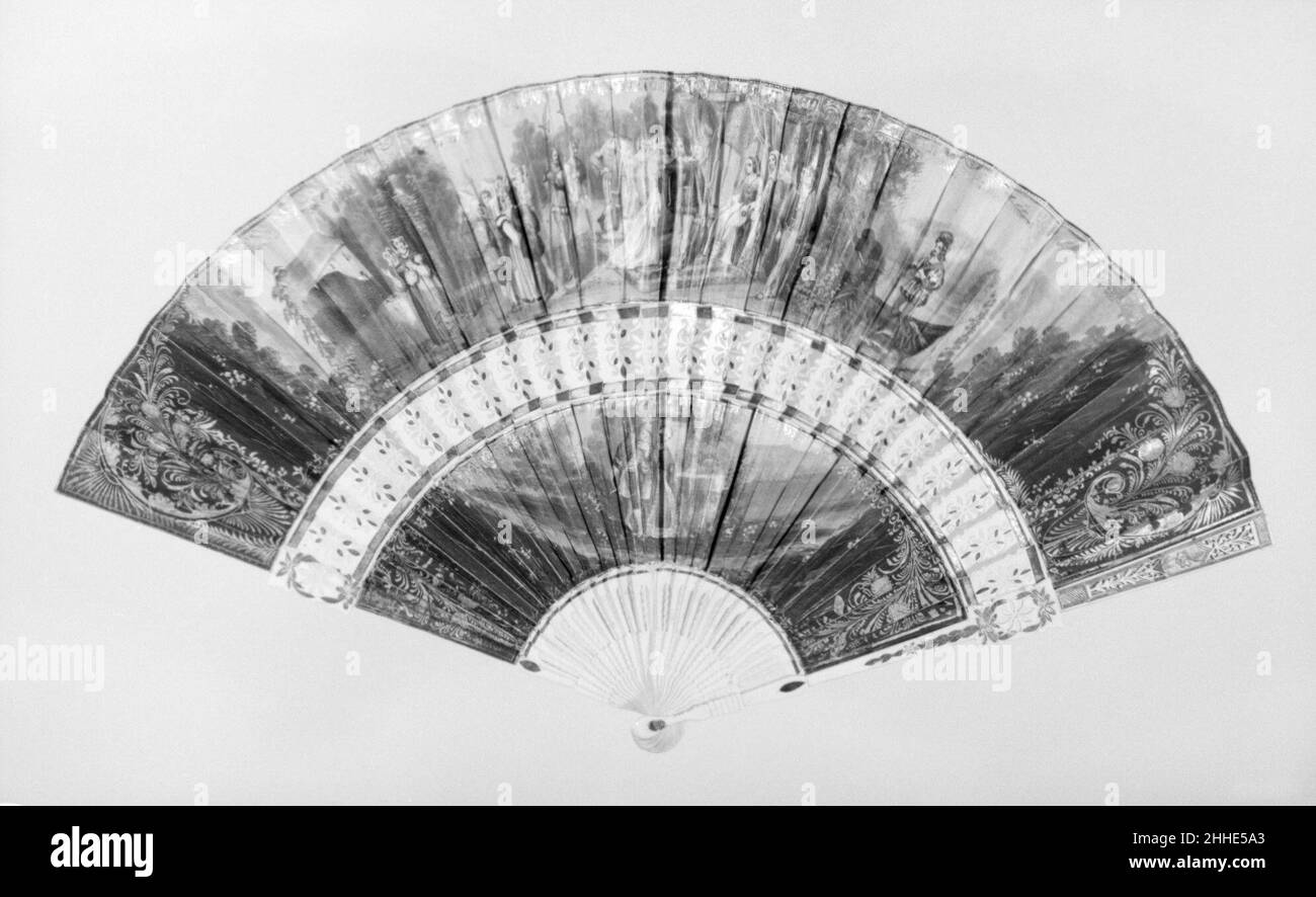 Fan mid-19th century French. Fan 209777 Stock Photo - Alamy