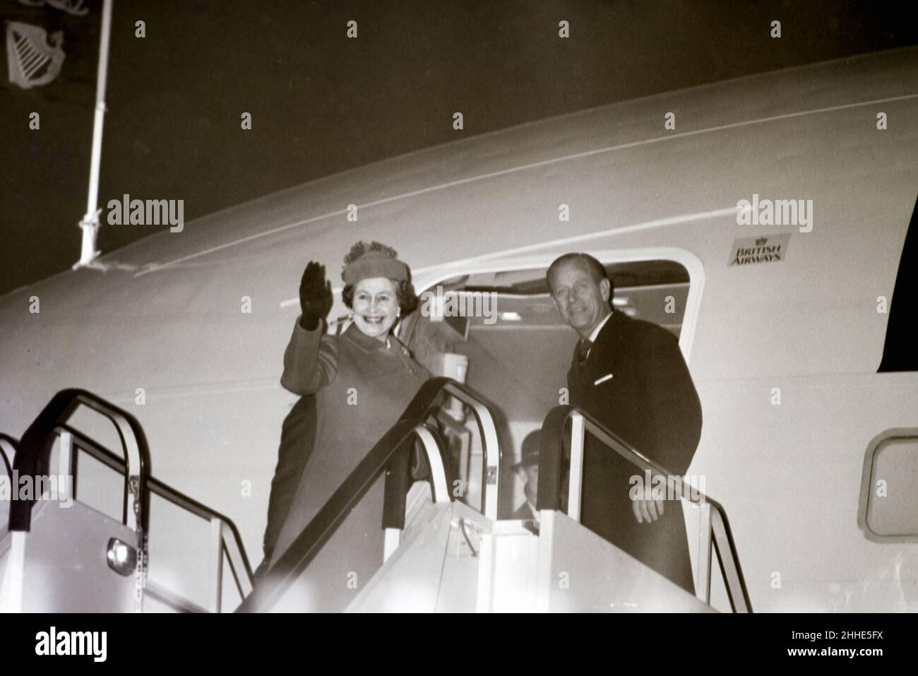 Queen Elizabeth II leaves for Nepal February 1986 Stock Photo - Alamy