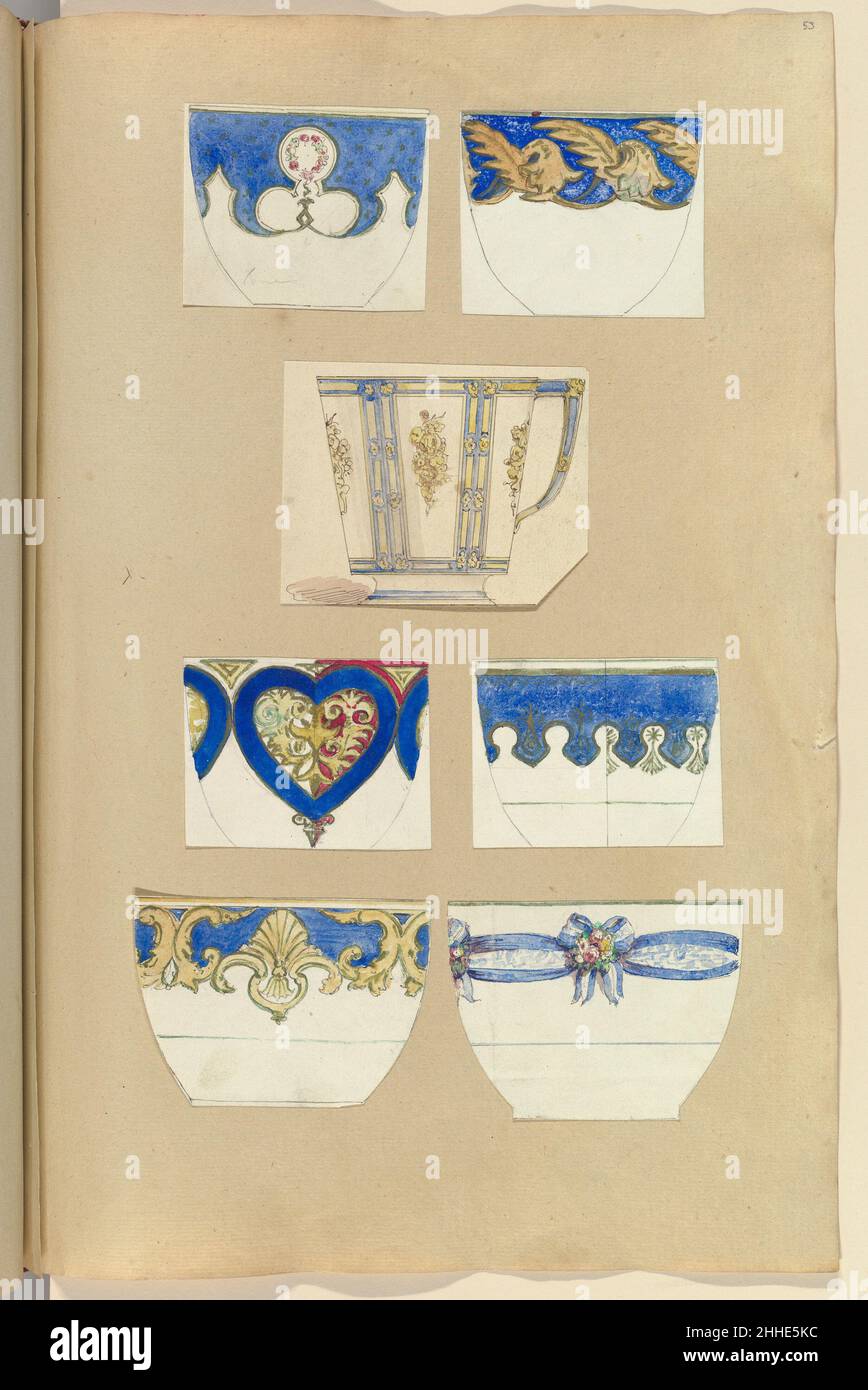 Seven Designs for Decorated Cups 1845–55 Alfred Henry Forrester [Alfred ...