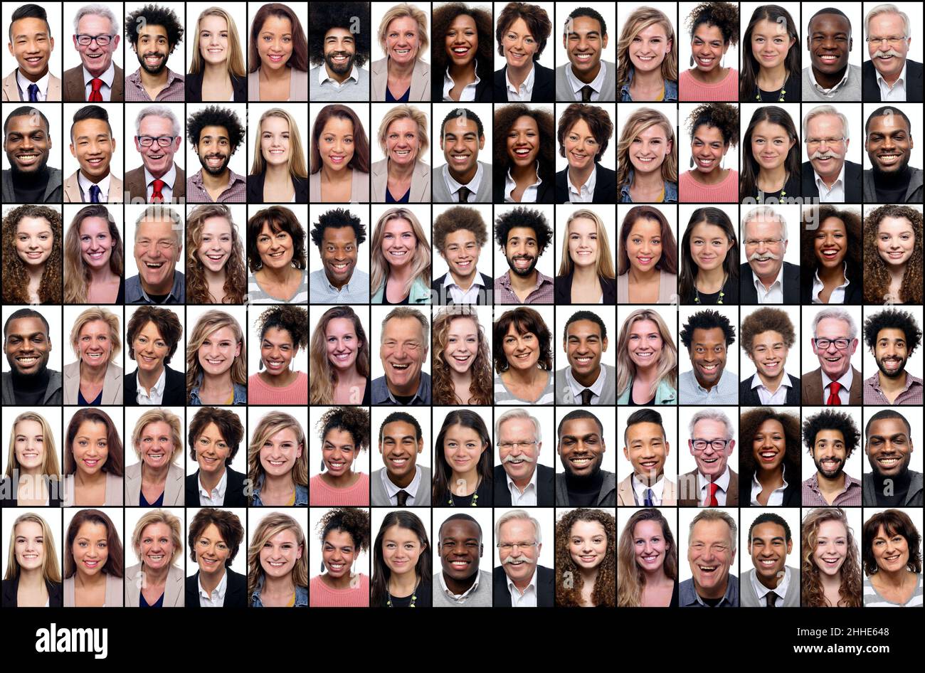 Group of beautiful people in a collage Stock Photo - Alamy