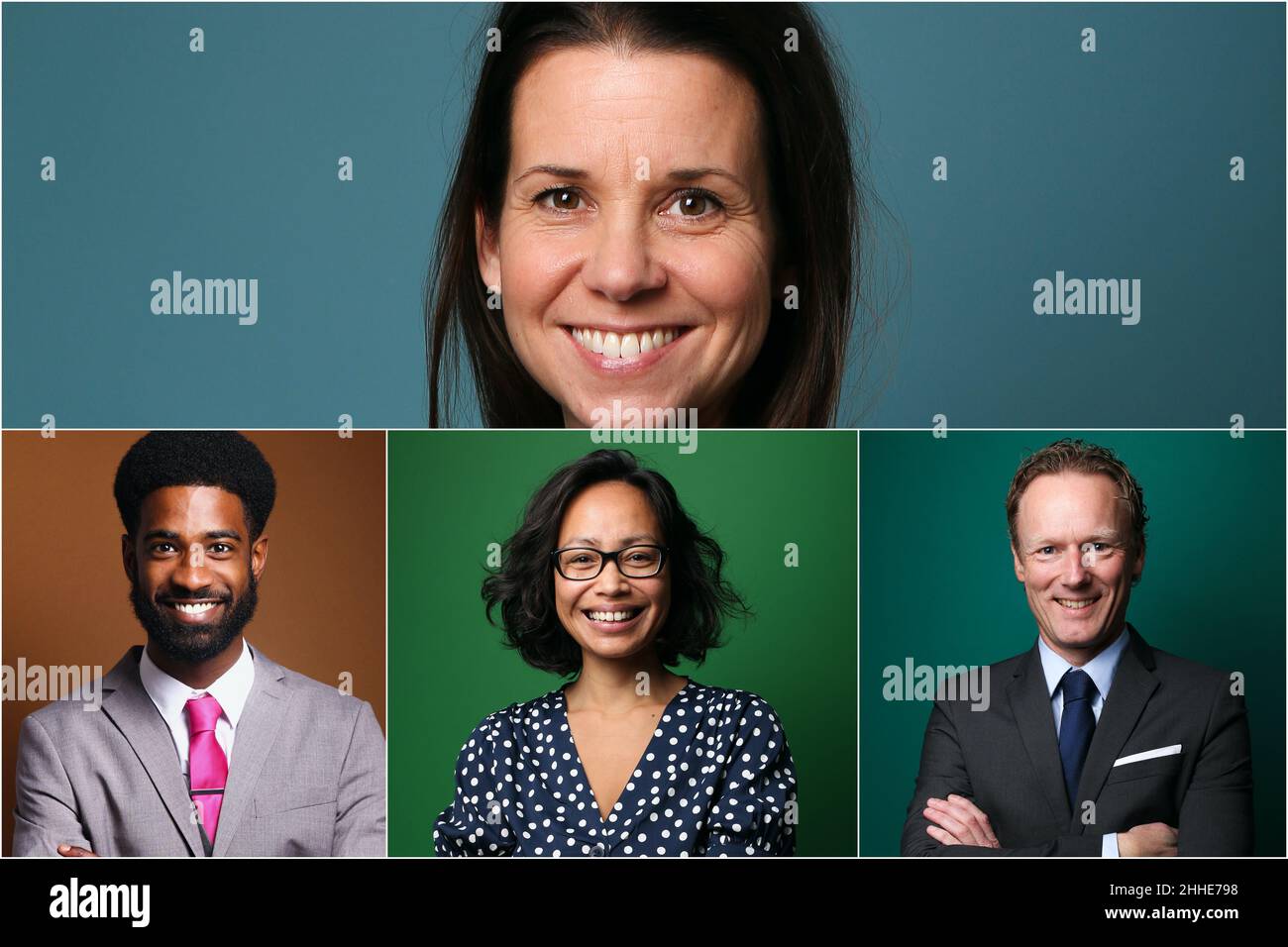 Group of people in a collage Stock Photo - Alamy