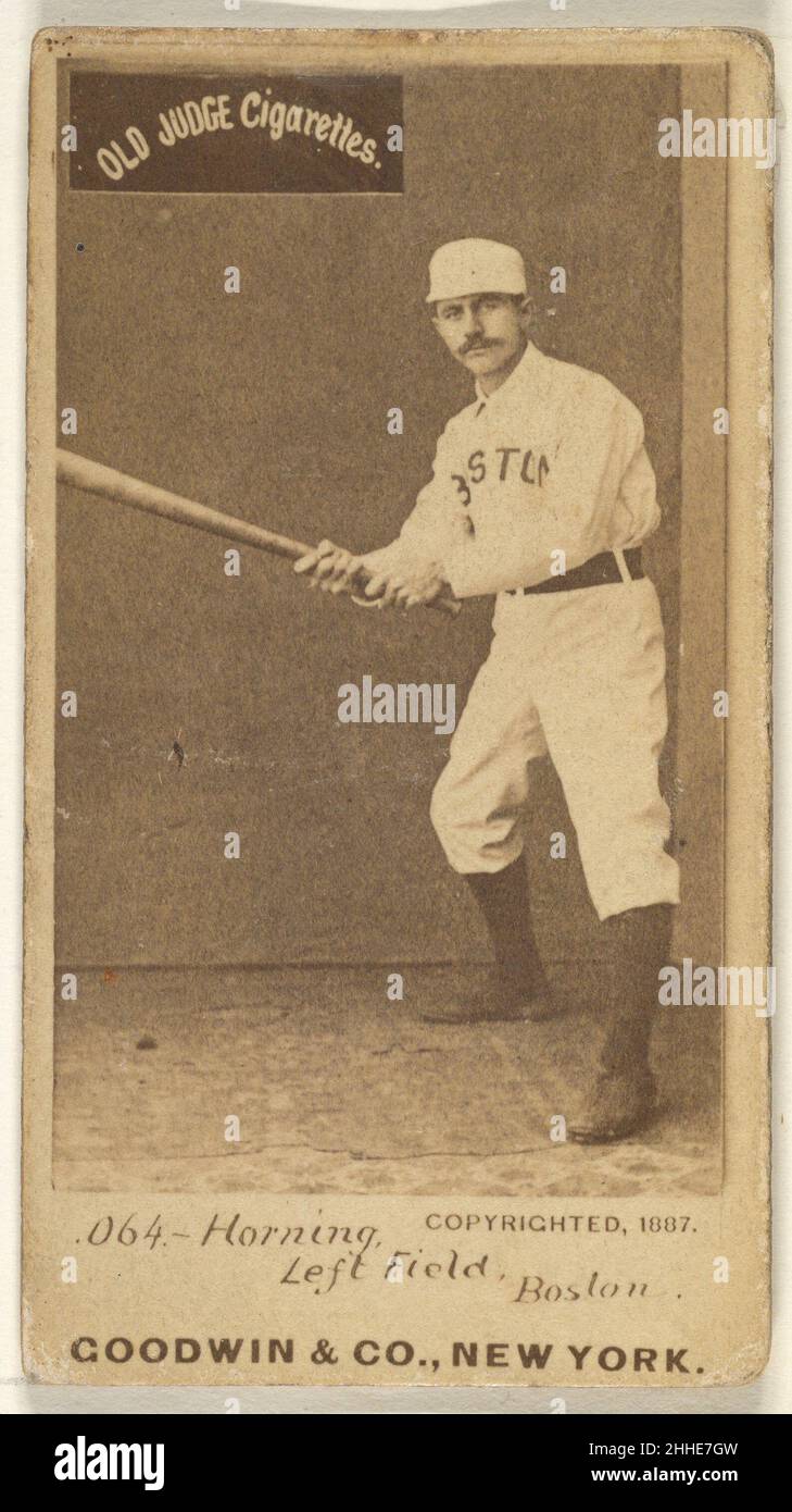 Horning, Left Field, Boston, from the Old Judge series (N172) for Old ...
