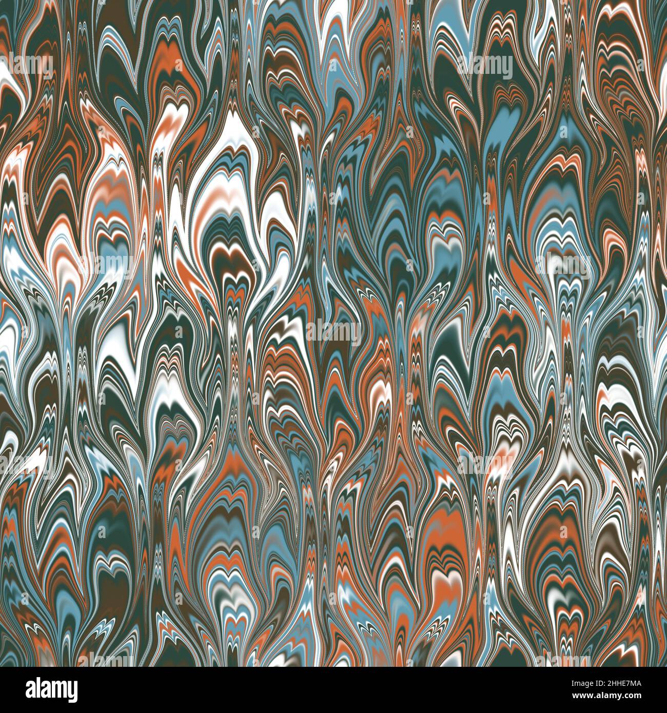 Seamless combed conch effect Turkish ebru marble surface pattern design ...
