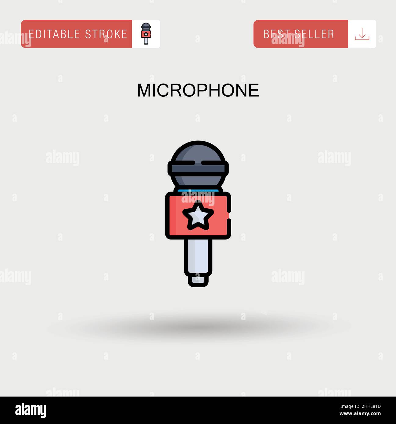 Microphone Simple vector icon Stock Vector Image & Art - Alamy