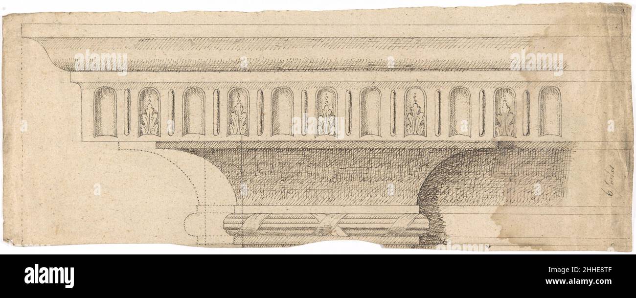 Design for the Upper Part of an Entablature 18th century Anonymous ...