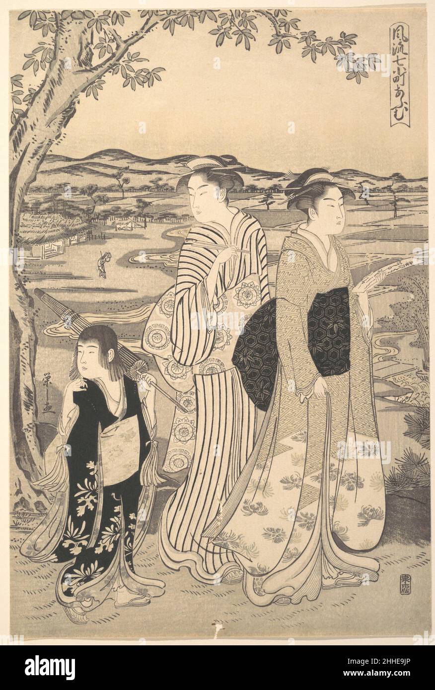 Parrot Komachi ca. 1788 Chōbunsai Eishi Japanese. Parrot Komachi 57075 ...