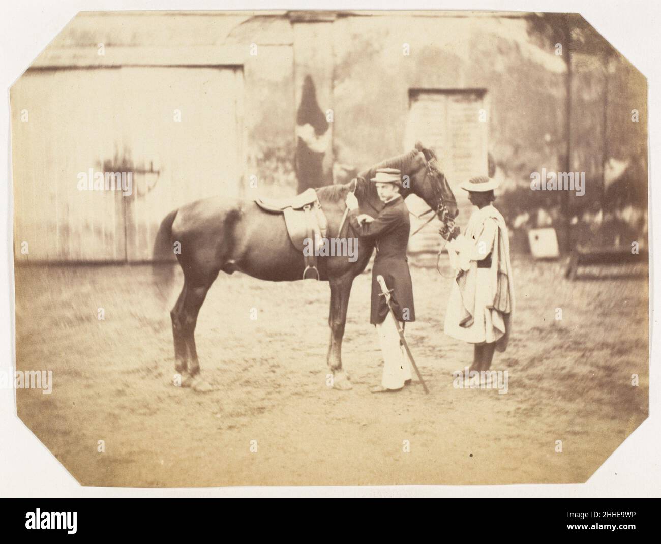[Captain Stuart and the horse 'Tortoiseshell'] 1858–61 Unknown ...