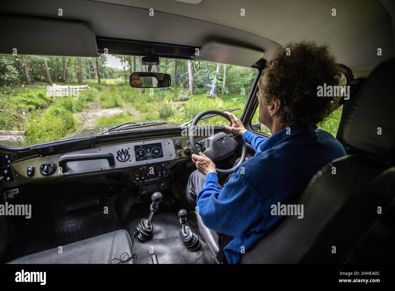 Russian built 4x4 MWM Spartan EV on a test drive at Collyweston Great ...