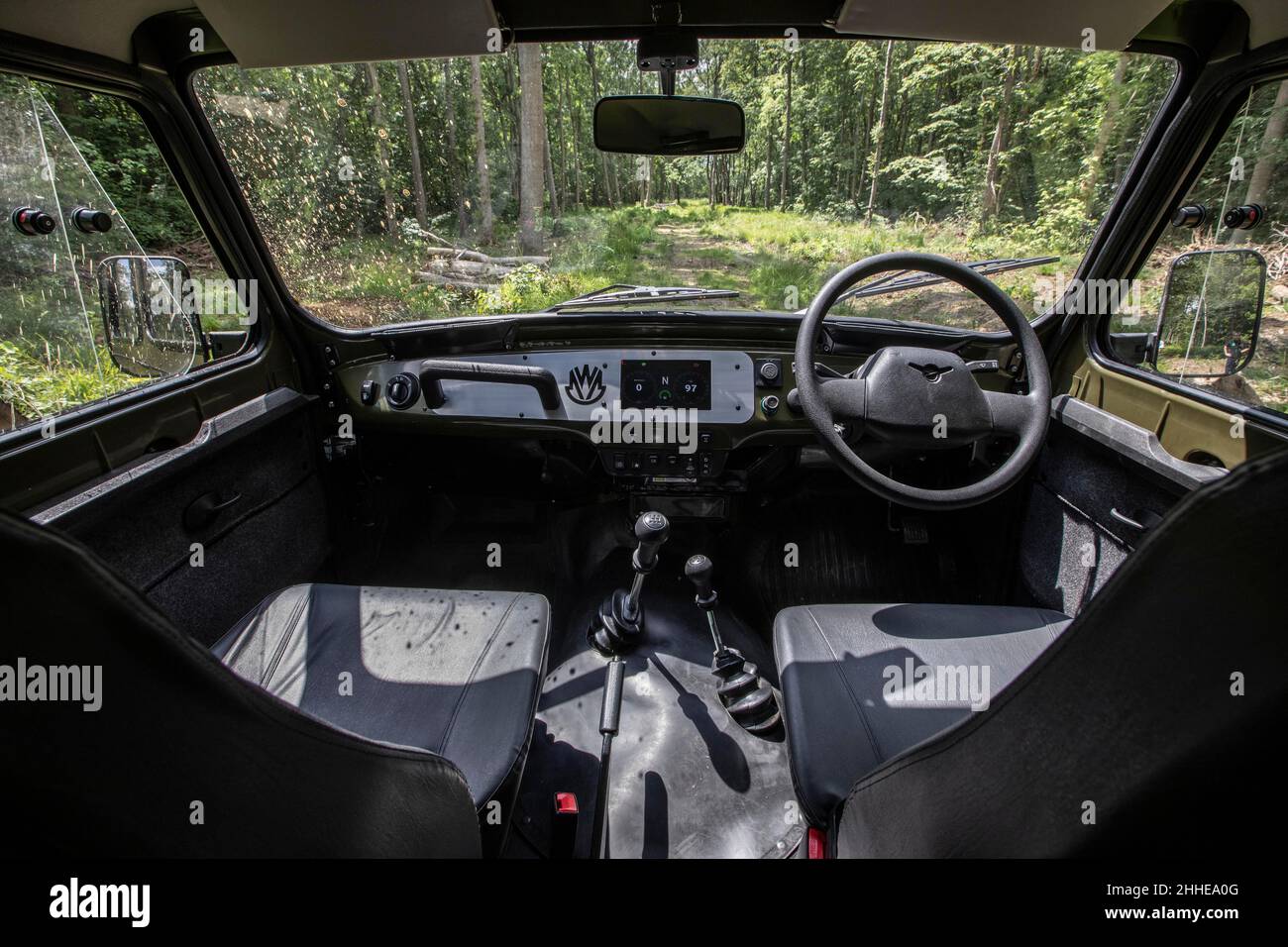 Russian built 4x4 MWM Spartan EV on a test drive at Collyweston Great ...