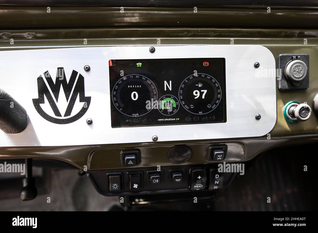 Russian built 4x4 MWM Spartan EV on a test drive at Collyweston Great ...