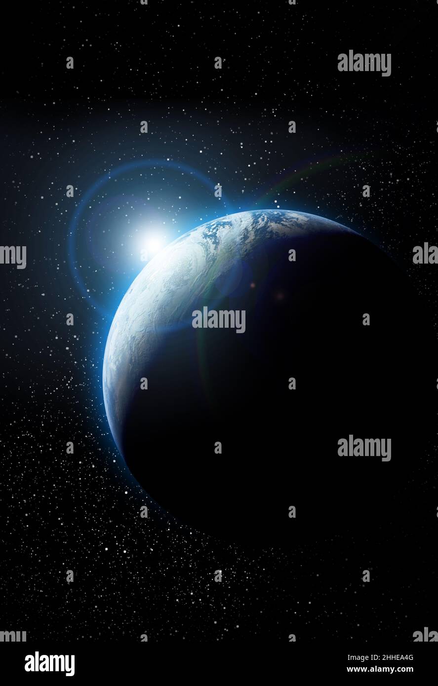 Vertical wallpaper of planet in space. Outer dark space wallpaper ...
