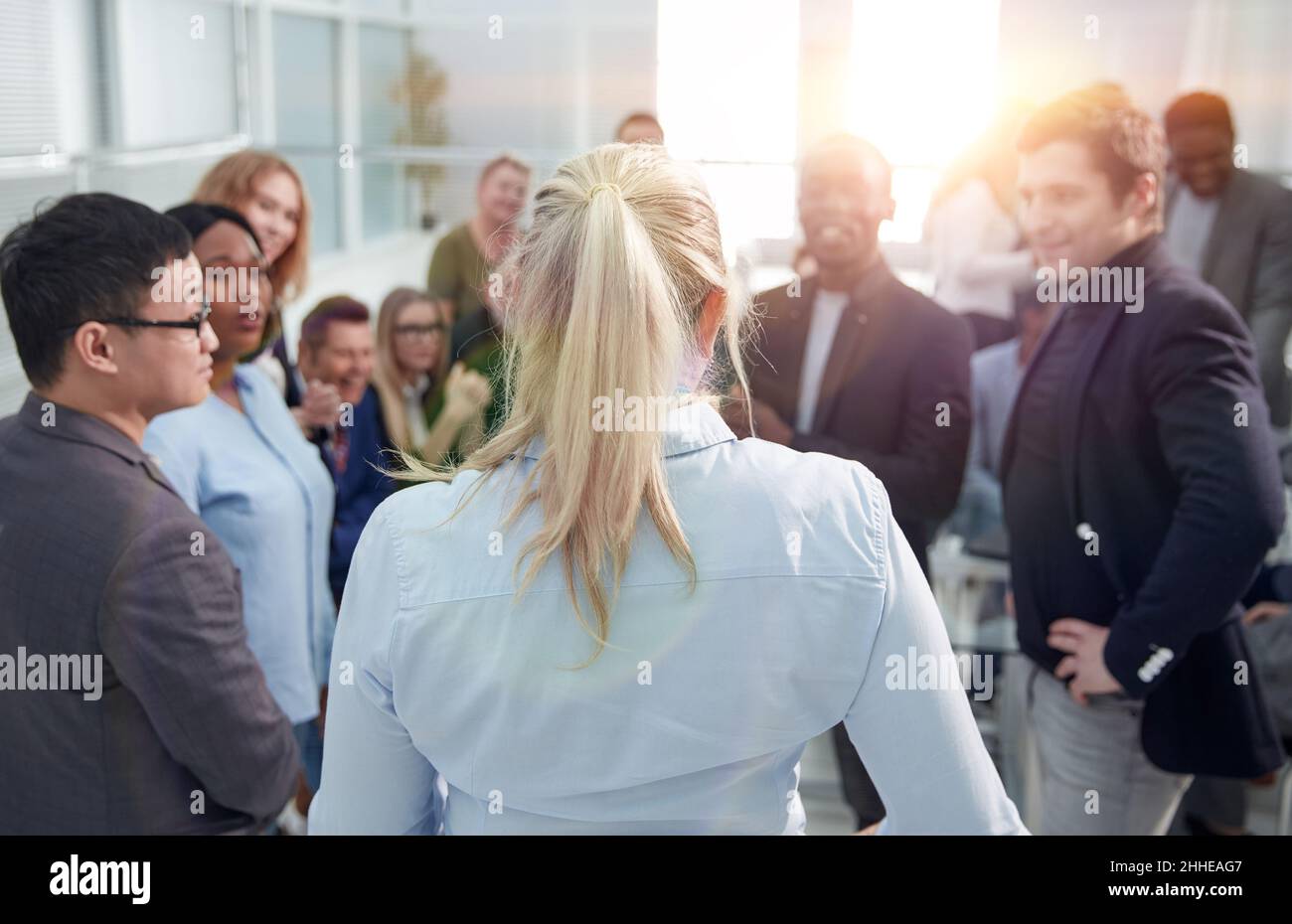 Back view of Business man looks. Rear view people collection. ba Stock ...