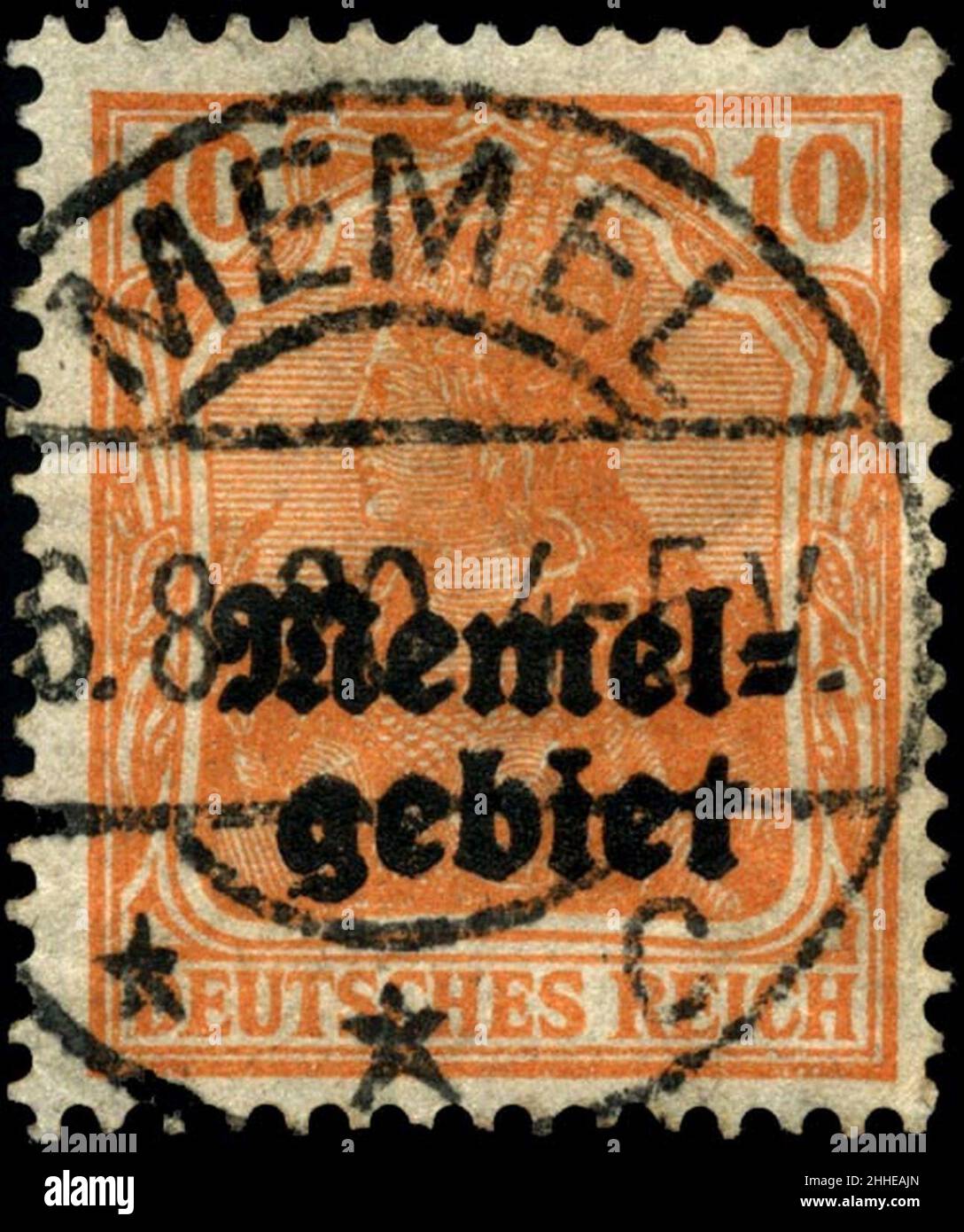 Stamp Memel 1920 10pf Stock Photo - Alamy