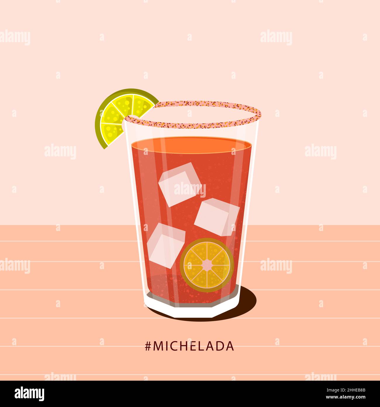 Hand drawn fresh michelada illustration Vector illustration Stock ...